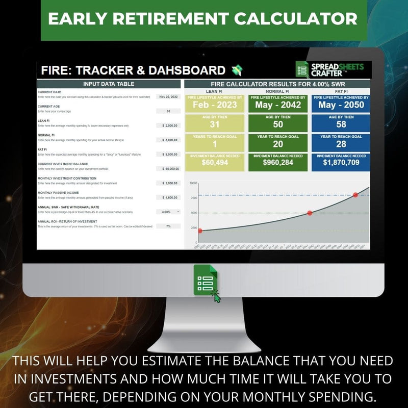 #1 Early Retirement Tracker & Dashboard - Early Retirement Plan