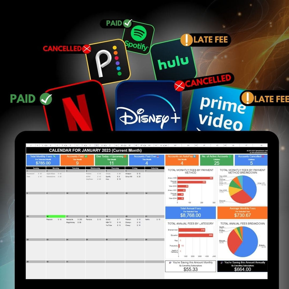 2026 Subscriptions Tracker - Take control of bills and subscriptions a