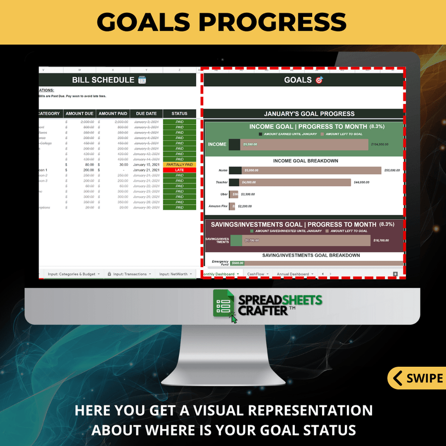 #1 Personal Finance Tracker - Achieve all your Goals with this Easy to