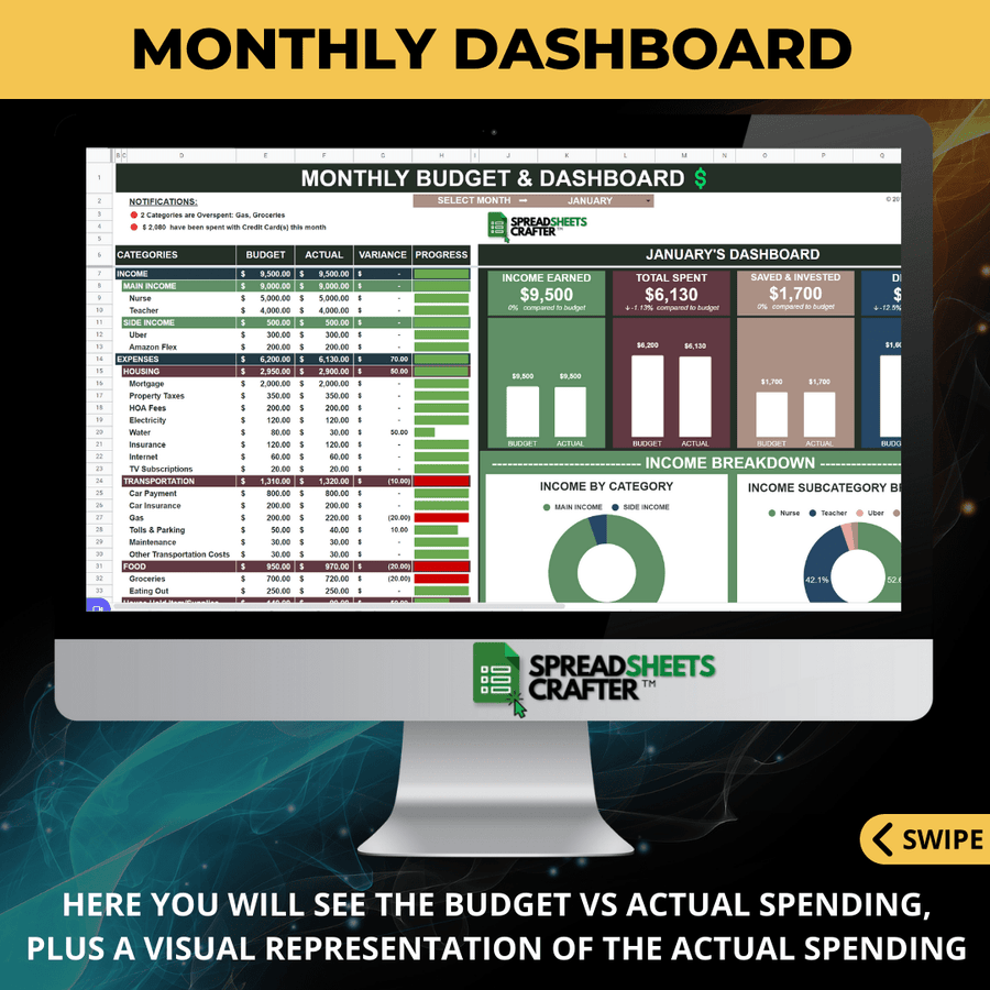#1 Personal Finance Tracker - Achieve all your Goals with this Easy to